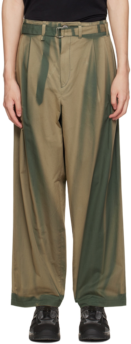 JiyongKim Khaki Pleated Trousers JiyongKim