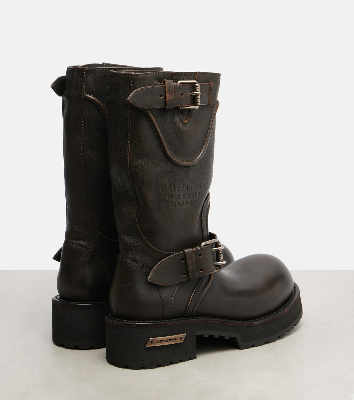 Balenciaga Venom debossed leather boots Balenciaga