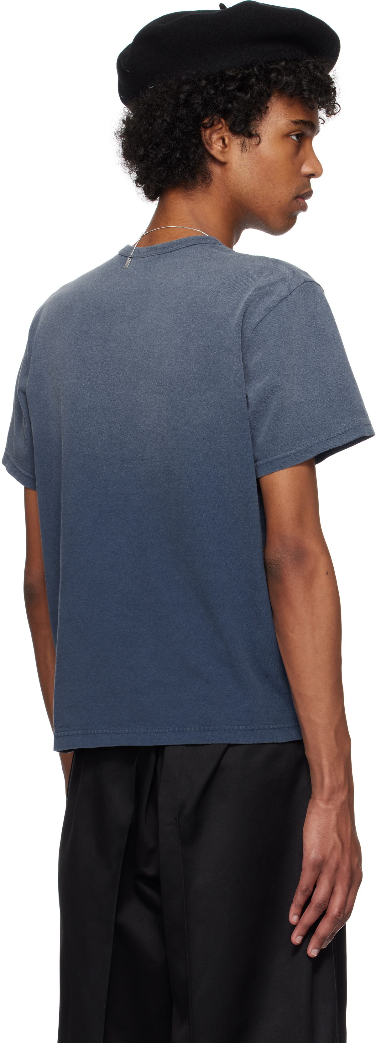 Khoki Navy Vintage-Effect T-shirt KHOKI