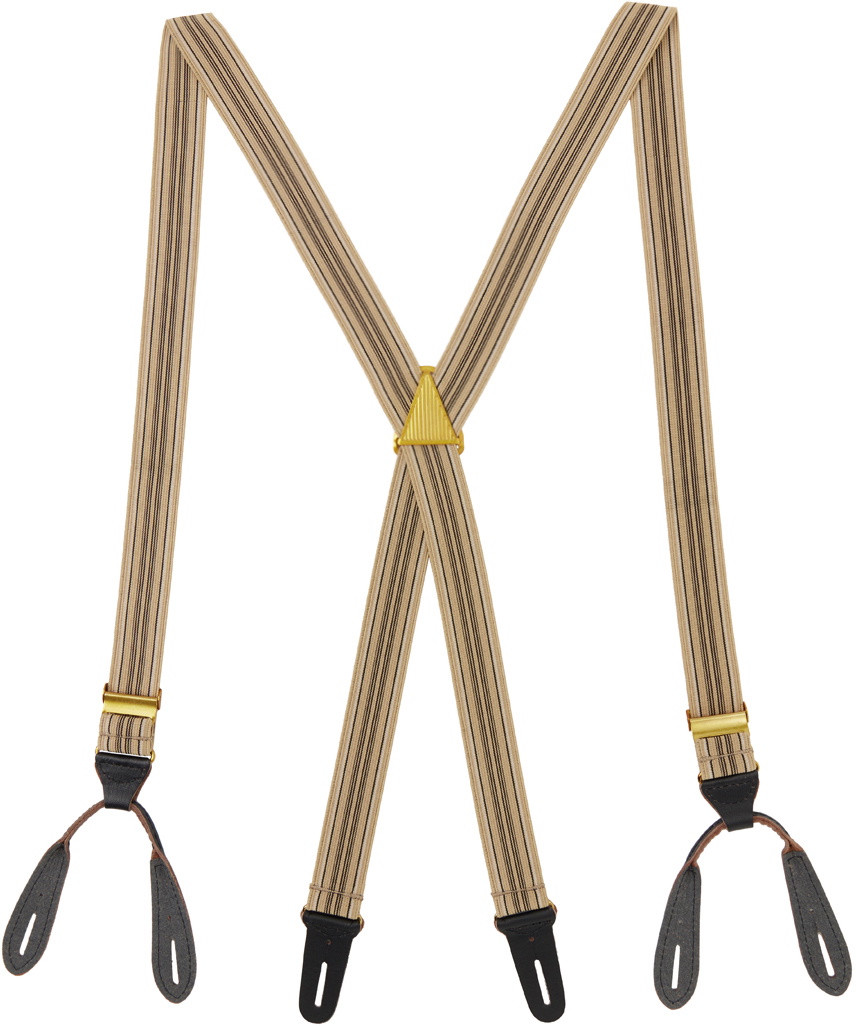 Taiga Takahashi Beige Lot .005 Suspenders Taiga Takahashi