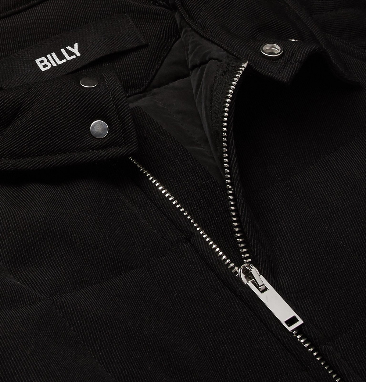 BILLY - Quilted Wool-Twill Jacket - Black Billy