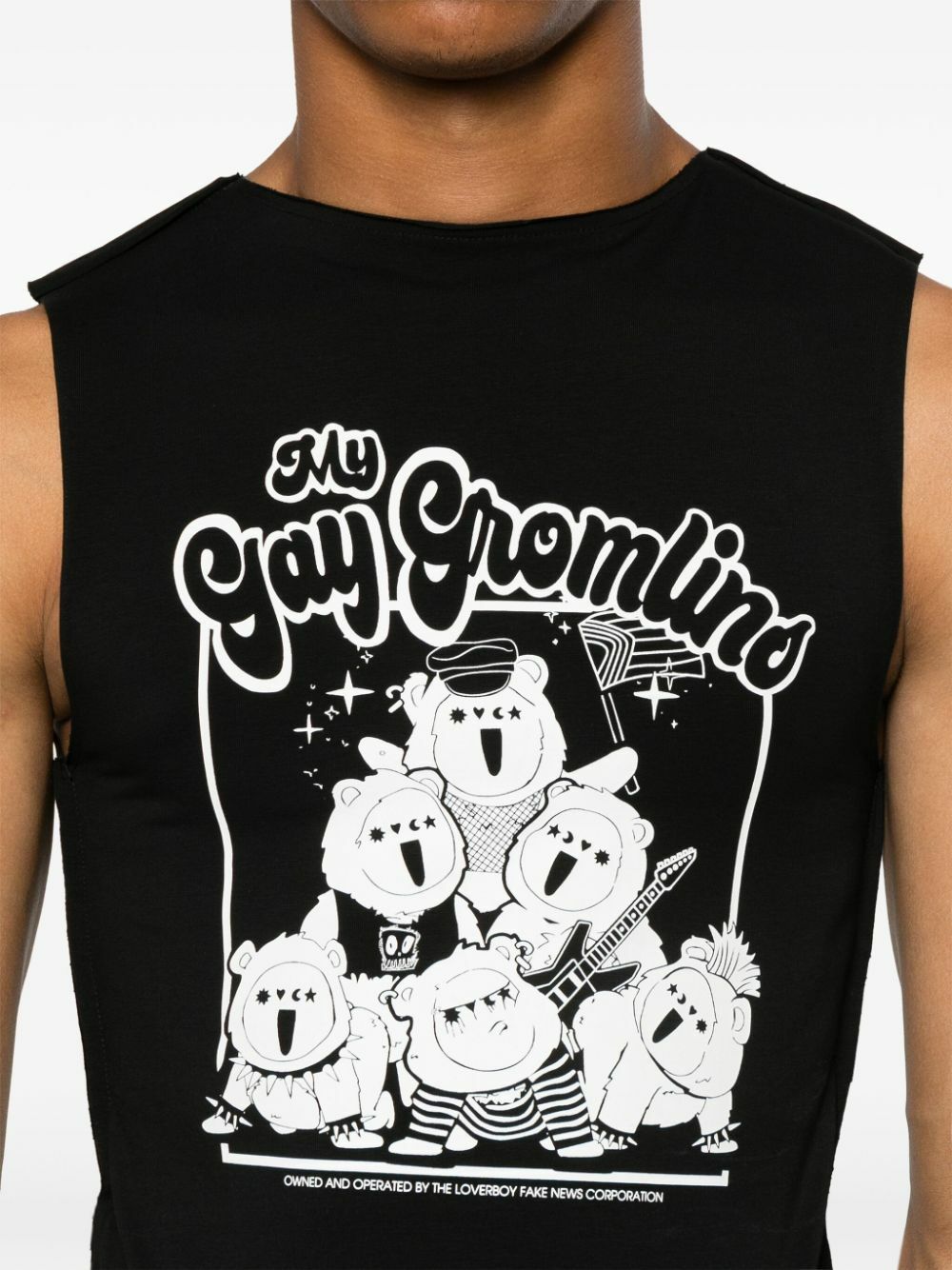 Charles Jeffrey Loverboy Black Graphic Print Tank Top Charles Jeffrey ...