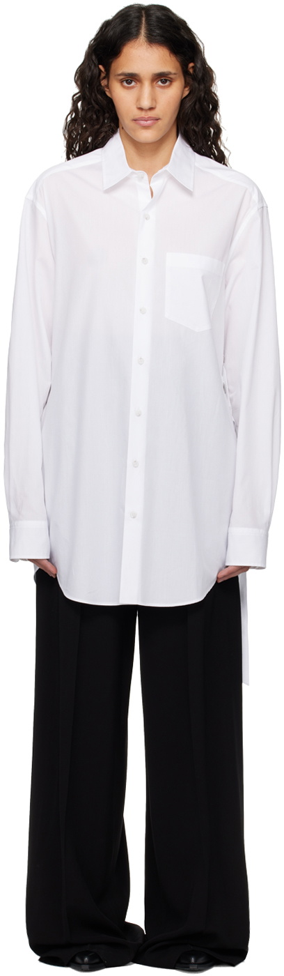 Ann Demeulemeester White Dete Shirt Ann Demeulemeester