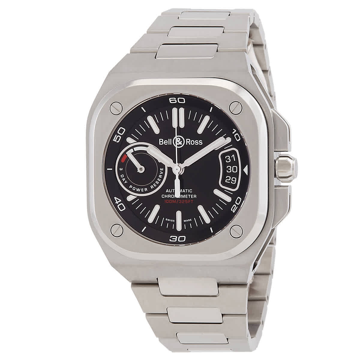 Bell and Ross Instruments Automatic Black Dial Mens Watch BRX5RBLSTSST ...