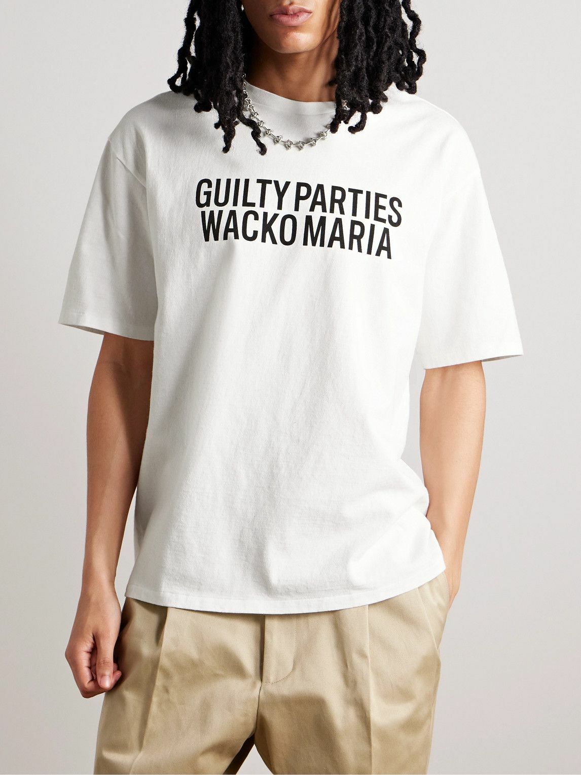 Wacko Maria - Logo-Print Cotton-Jersey T-Shirt - White Wacko Maria