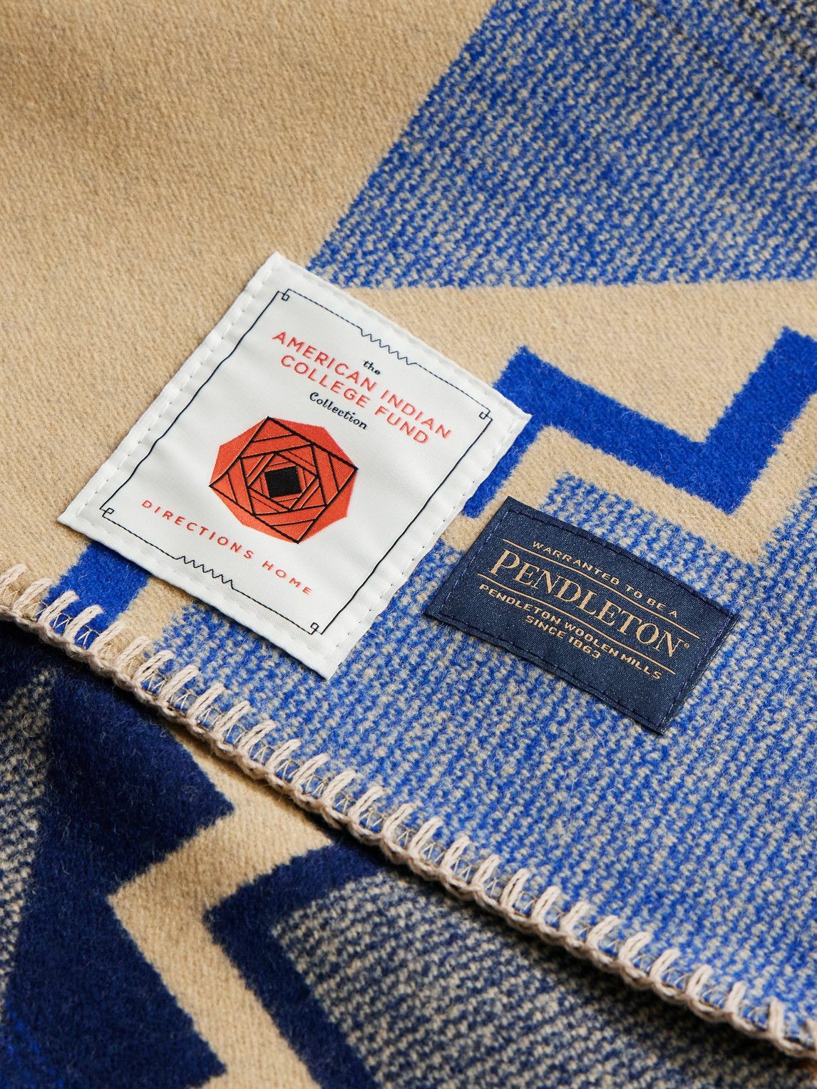 Pendleton - Aicf Directions Home Virgin Wool and Cotton-Blend Jacquard Blanket Pendleton