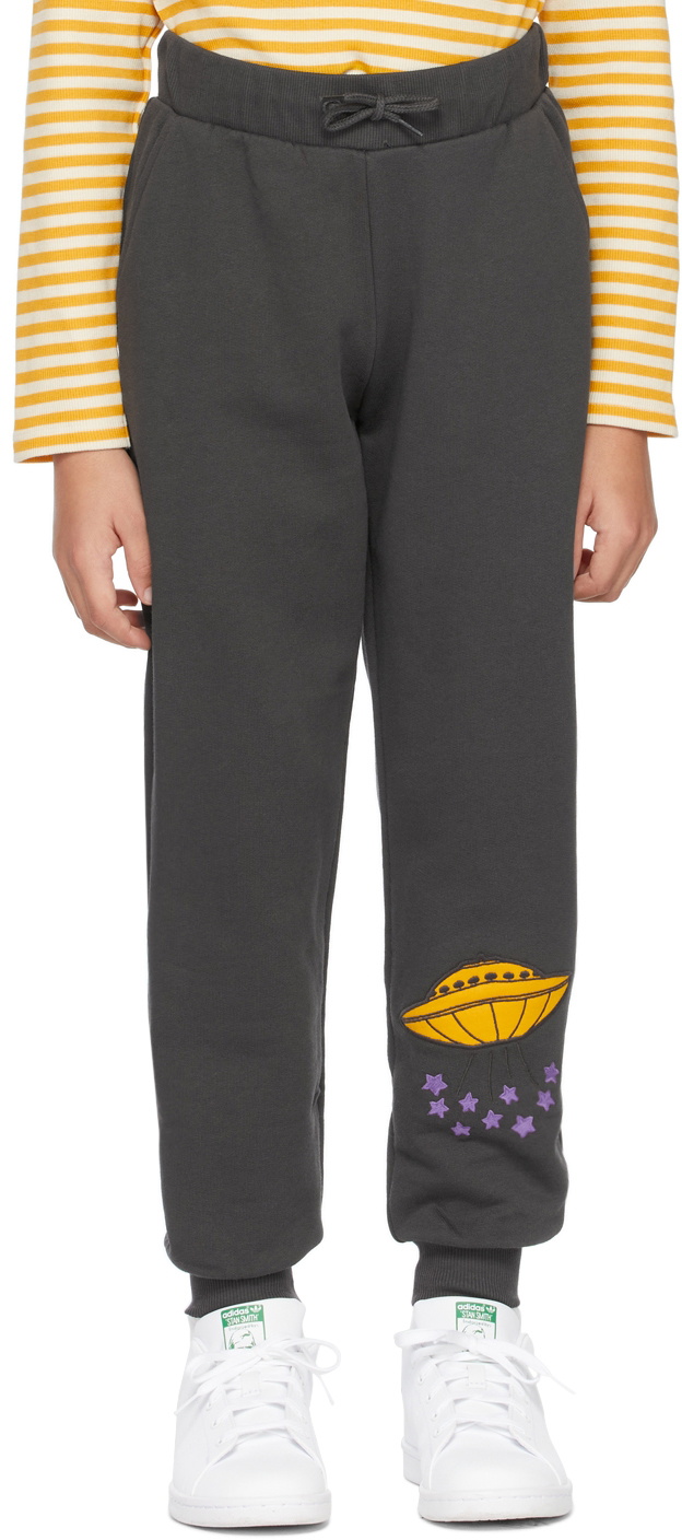 Mini Rodini Kids Grey UFO Lounge Pants Mini Rodini