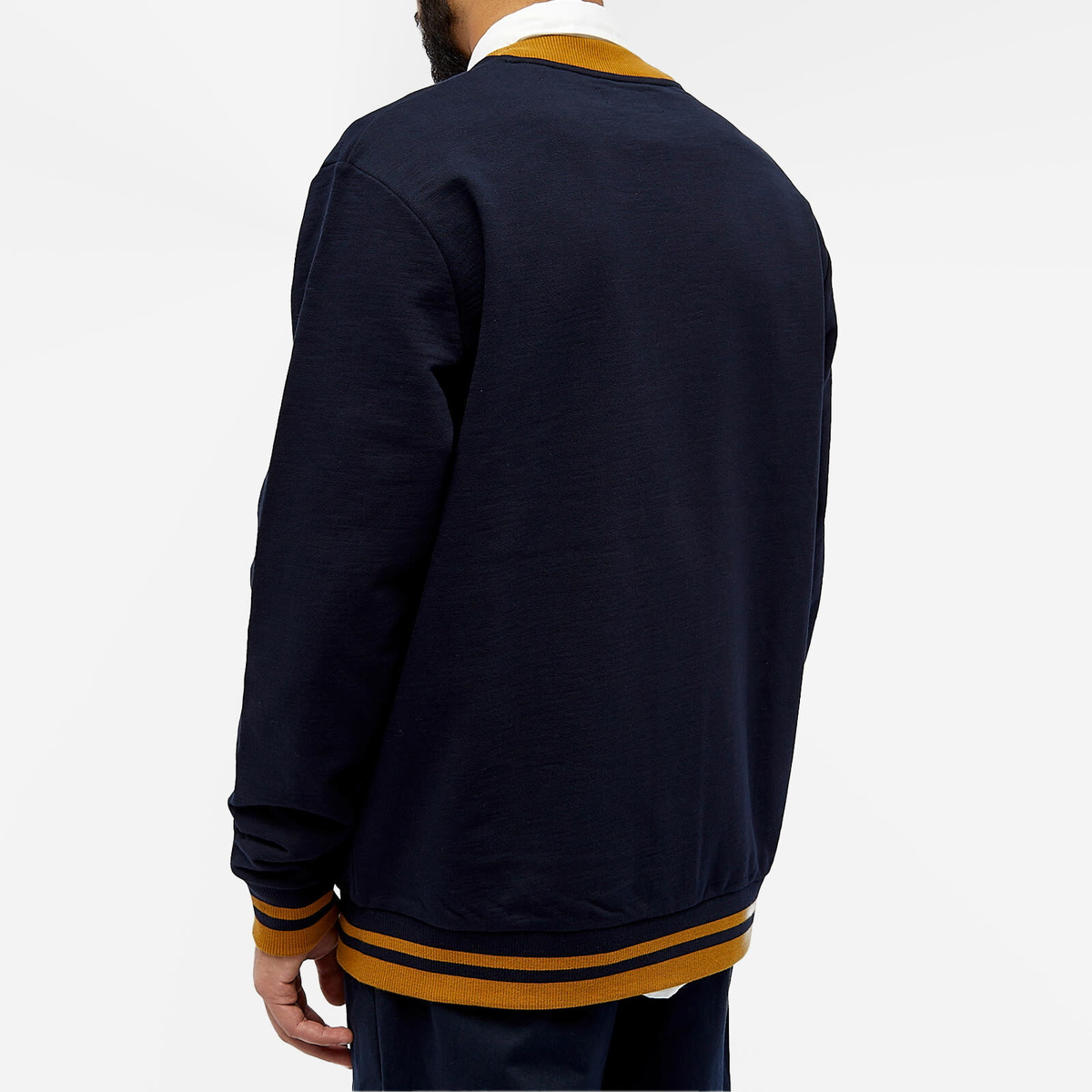 Fred Perry Men's Sweat Cardigan in Navy Fred Perry