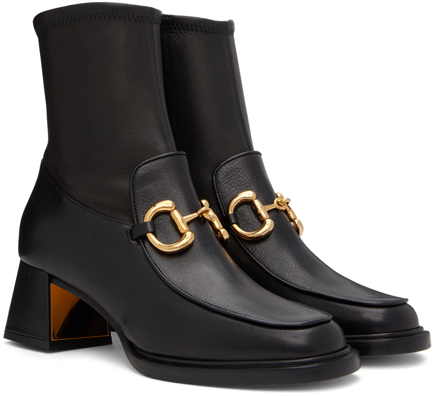 Gucci Black Horsebit Boots Gucci
