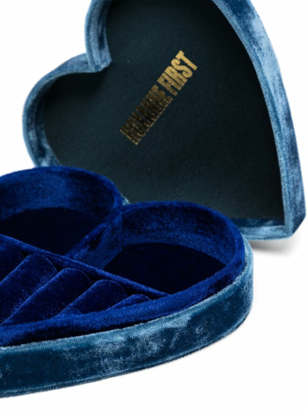 Roxanne First Blue Velvet Heart Jewellery Box Roxanne First