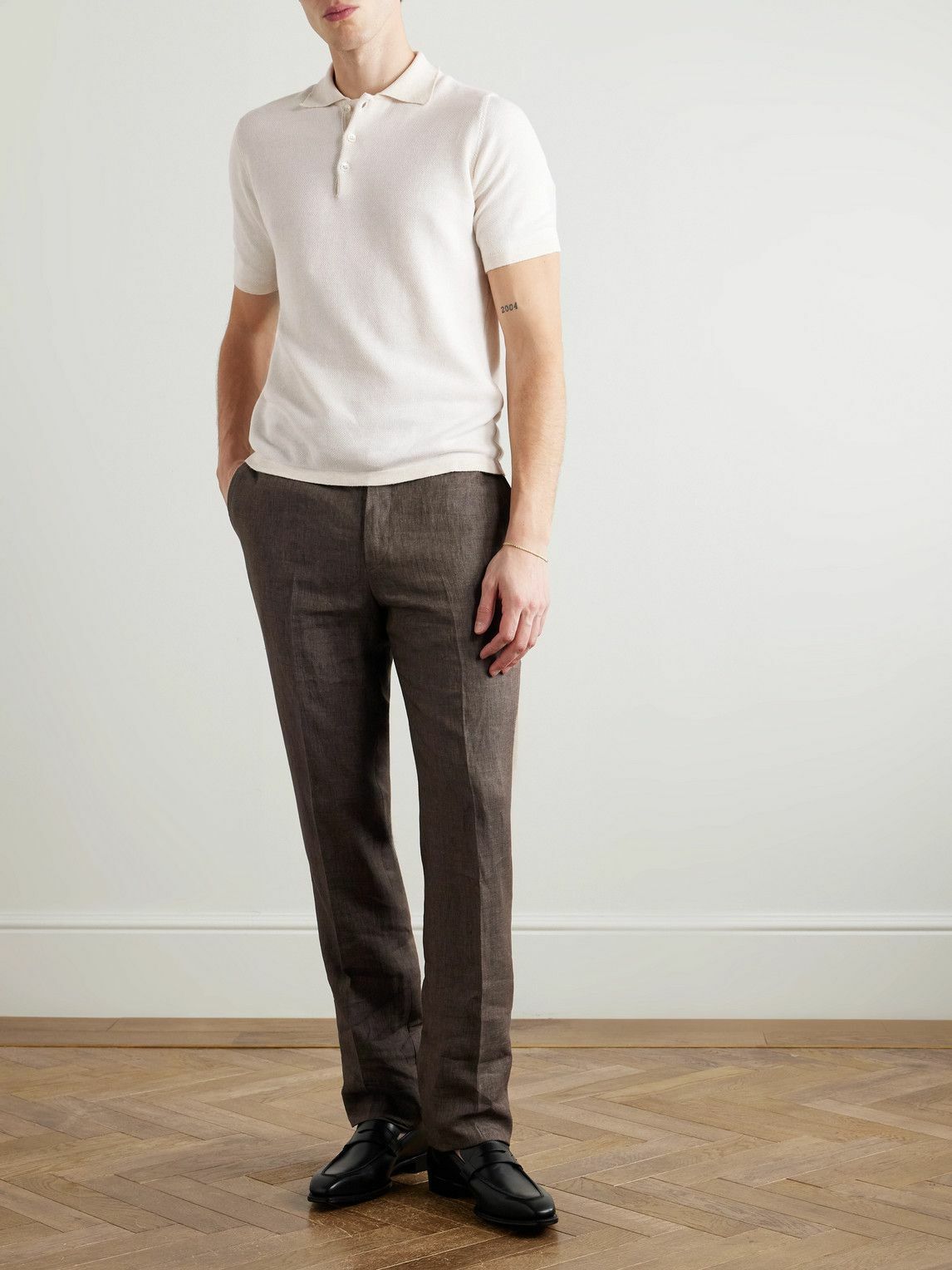 Kingsman - Straight-Leg Linen Suit Trousers - Brown Kingsman