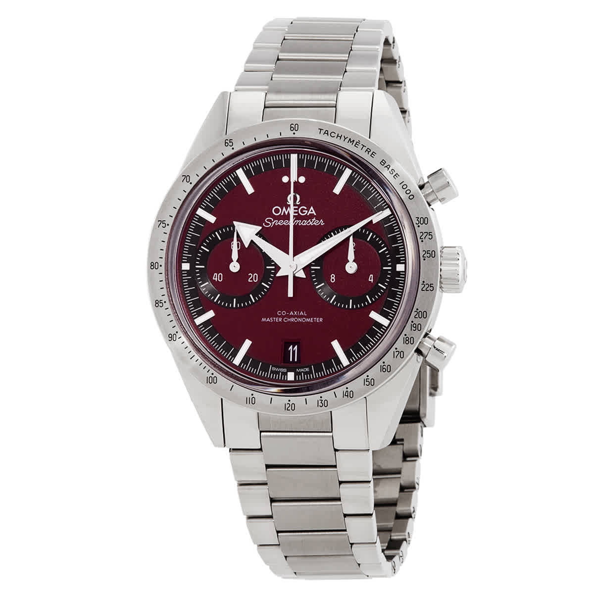 Omega Speedmaster Chronograph Hand Wind Burgundy Dial Mens Watch 332.10 ...