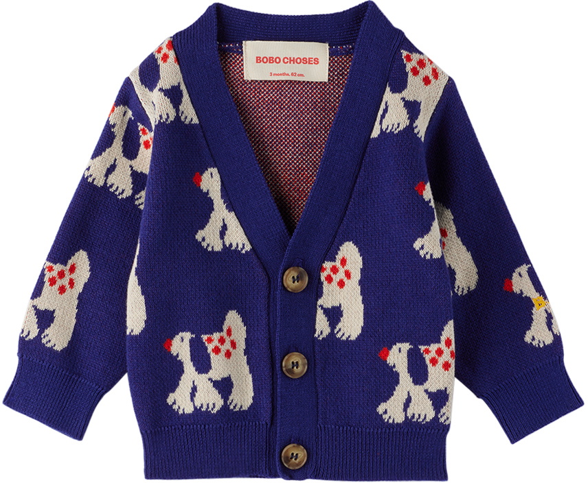 Bobo Choses Baby Navy Fairy Dog Cardigan Bobo Choses