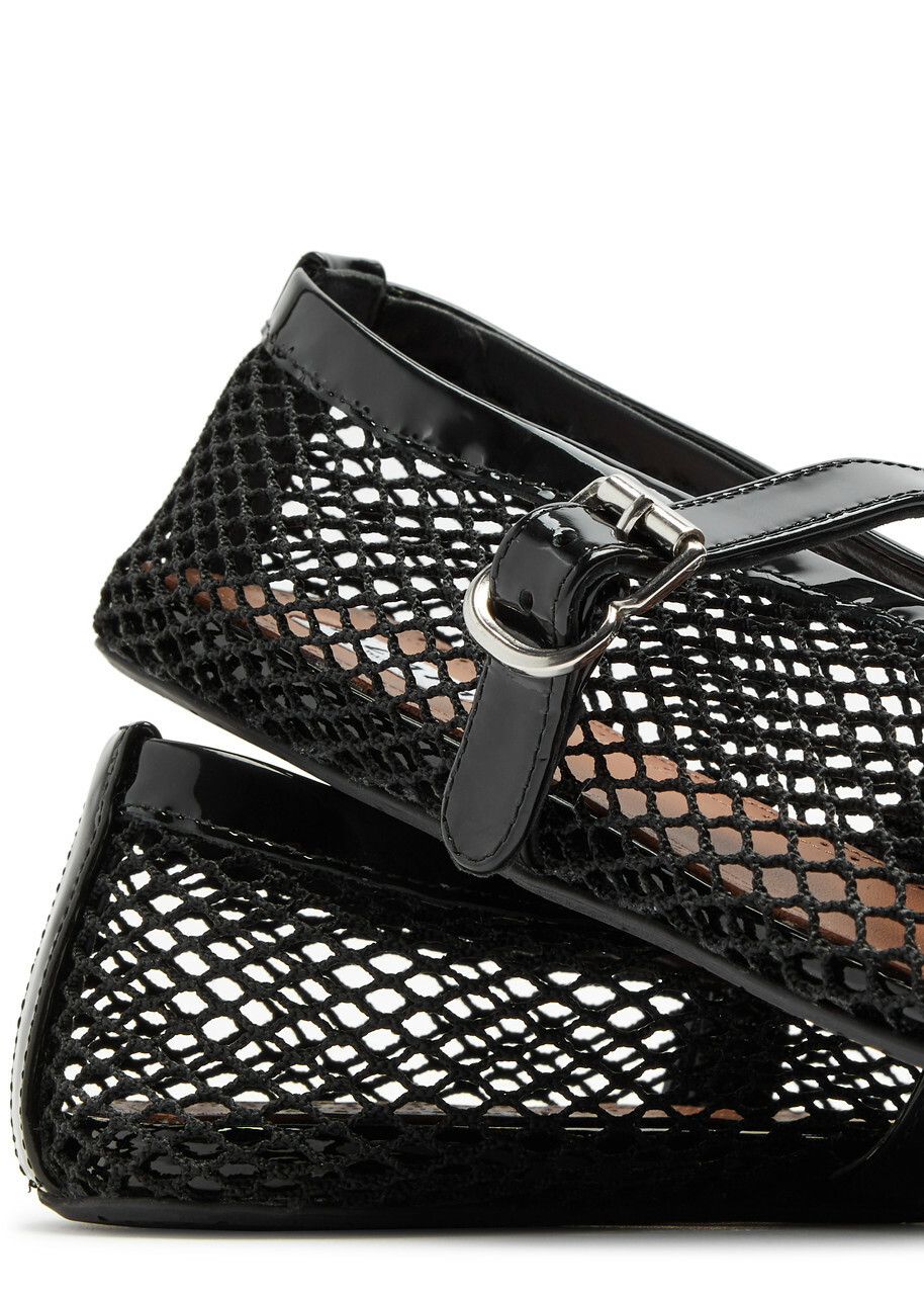 Alaïa Mesh Ballet Flats Black ALAÏA