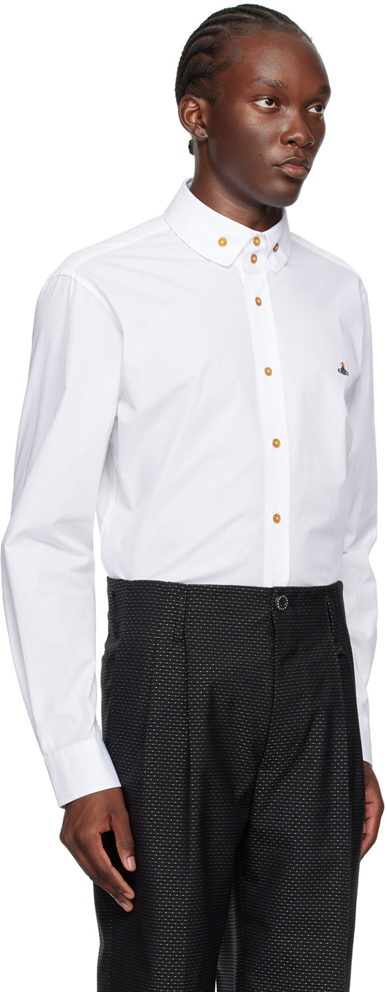 Vivienne Westwood White 2 Button Krall Shirt Vivienne Westwood