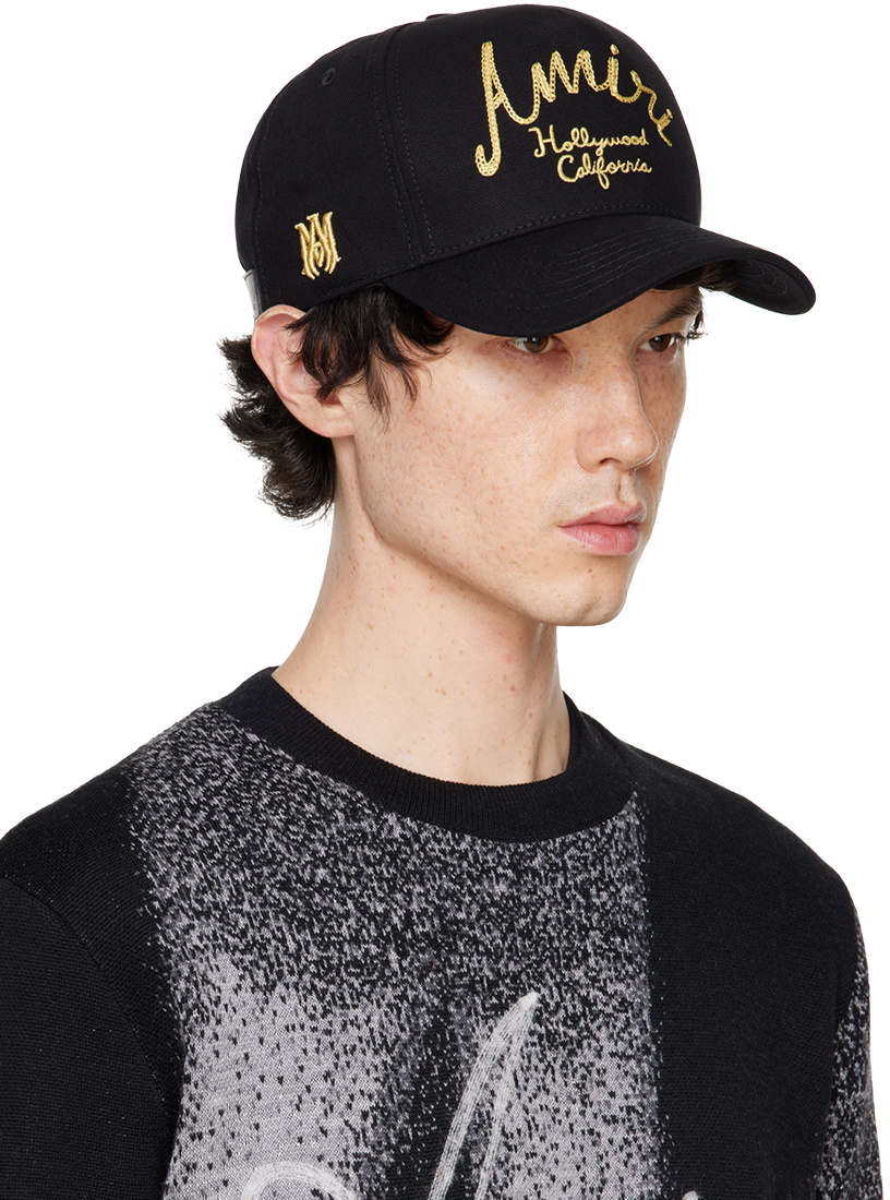 AMIRI Black 'Amiri Hollywood' Canvas Cap Amiri