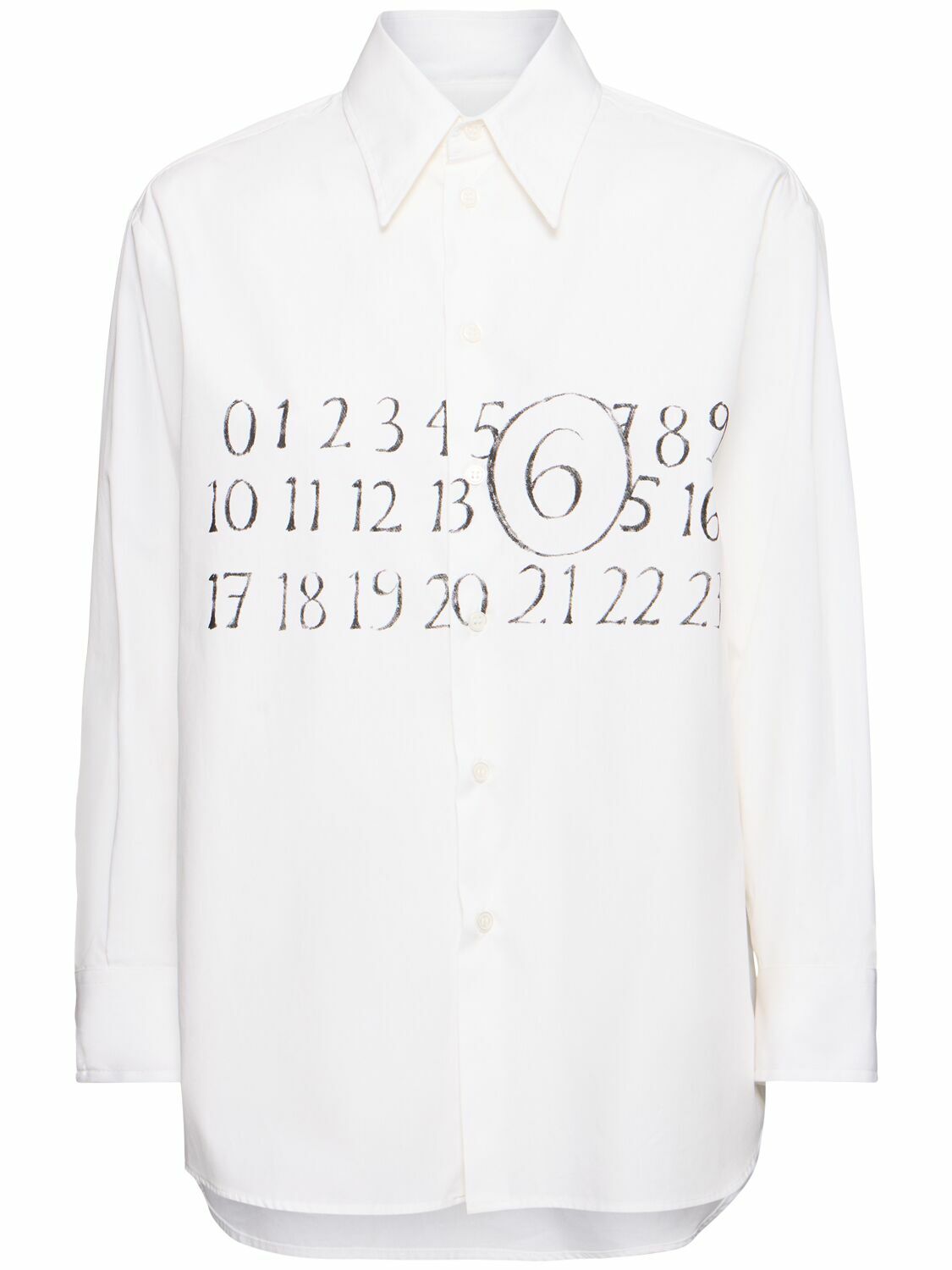 MM6 MAISON MARGIELA Logo Cotton Poplin Shirt MM6 Maison Margiela