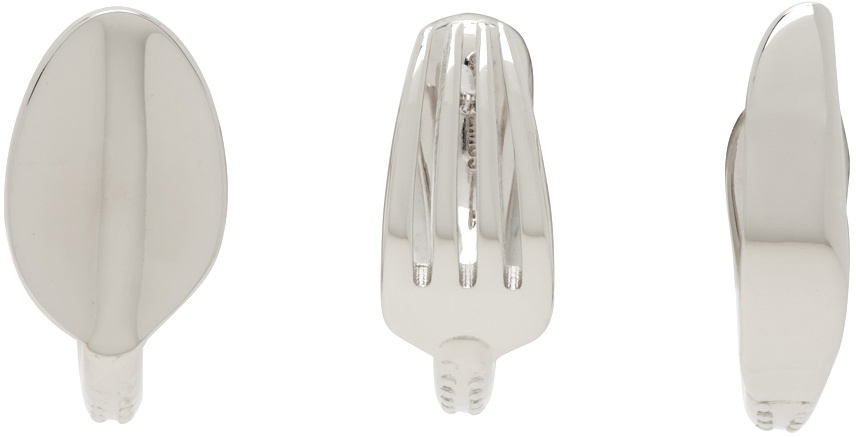 Jacquemus Silver Le Chouchou 'Les Boucles Couverts' Earrings Set Jacquemus