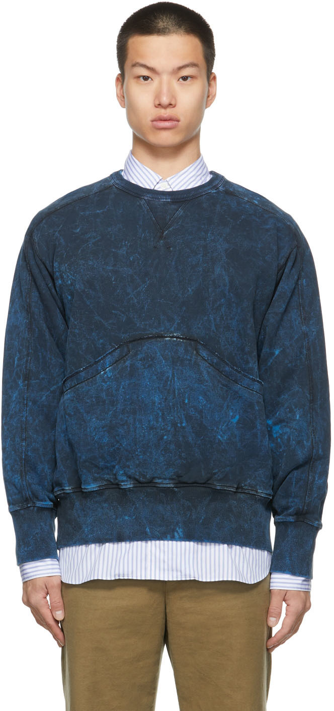 Nicholas Daley Navy Garment Dye Sweatshirt Nicholas Daley