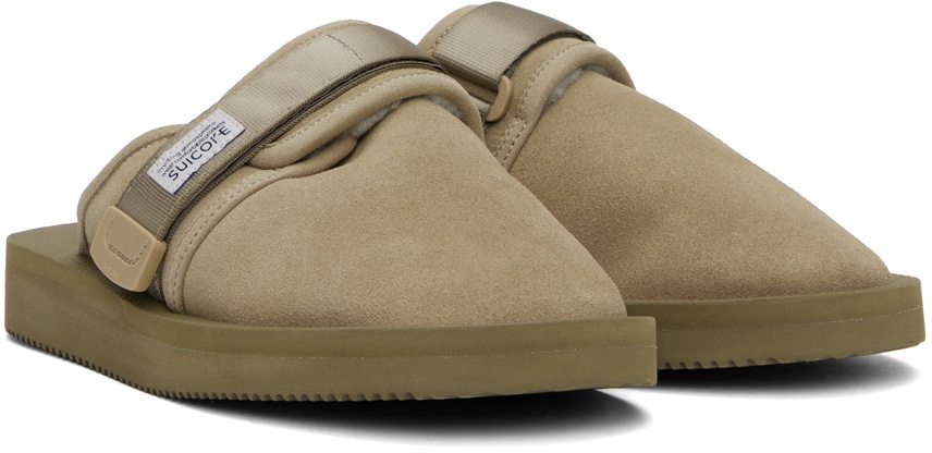Suicoke Taupe ZAVO-Mab Slippers Suicoke