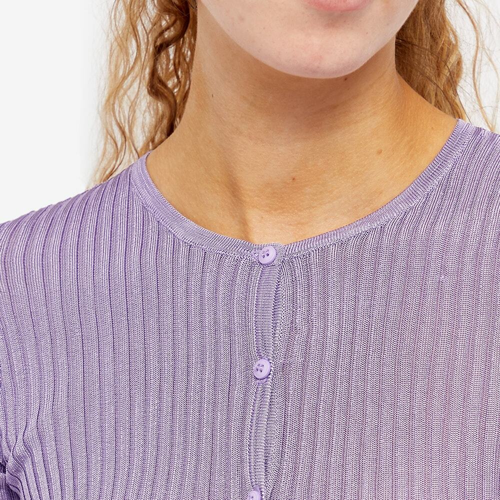Mother of All Women's Eline Mini Button Front Knitted Top in Lilac ...