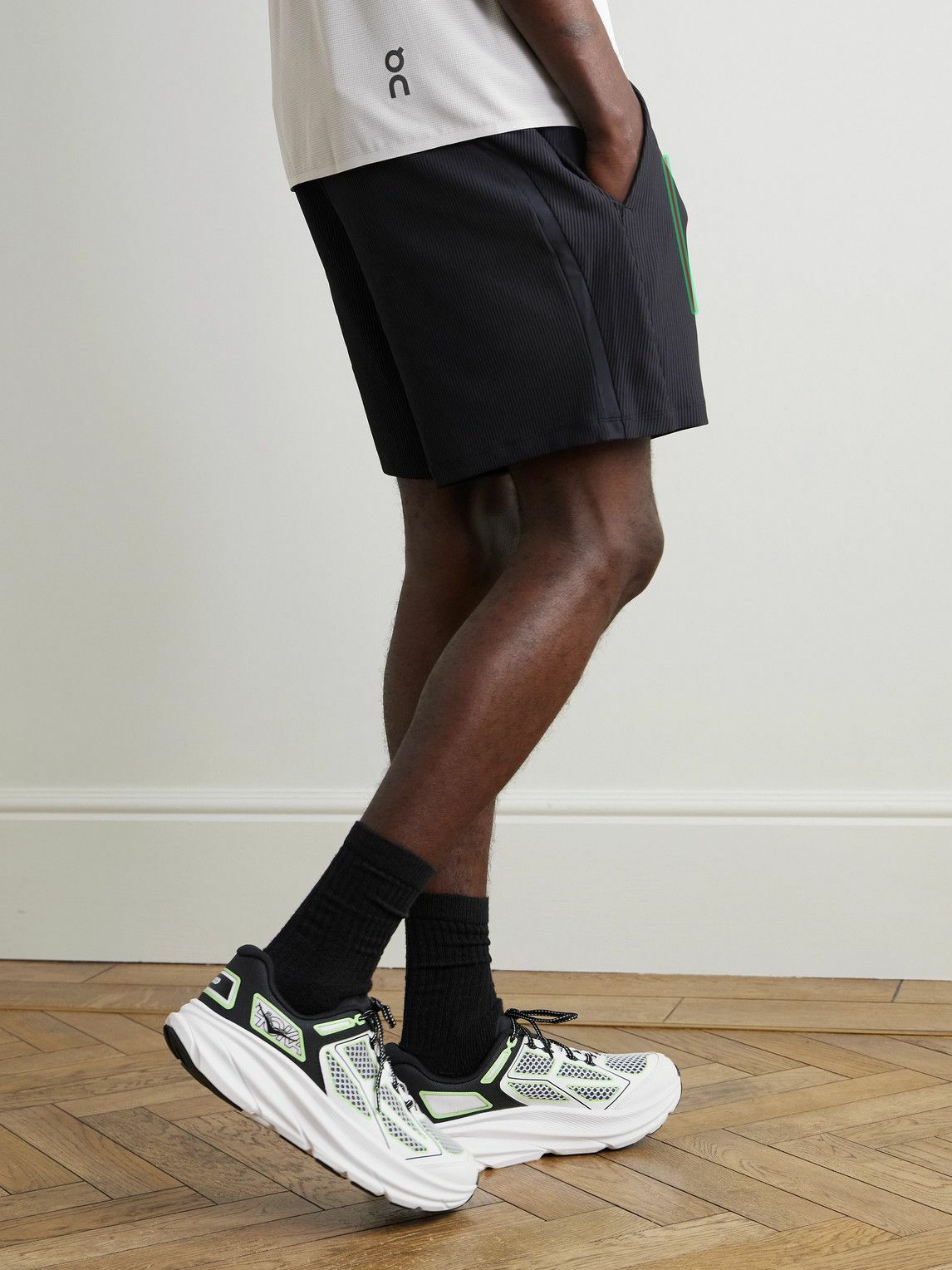 Hoka - Clifton One9 Rubber-Trimmed Mesh Sneakers - Green Hoka One One