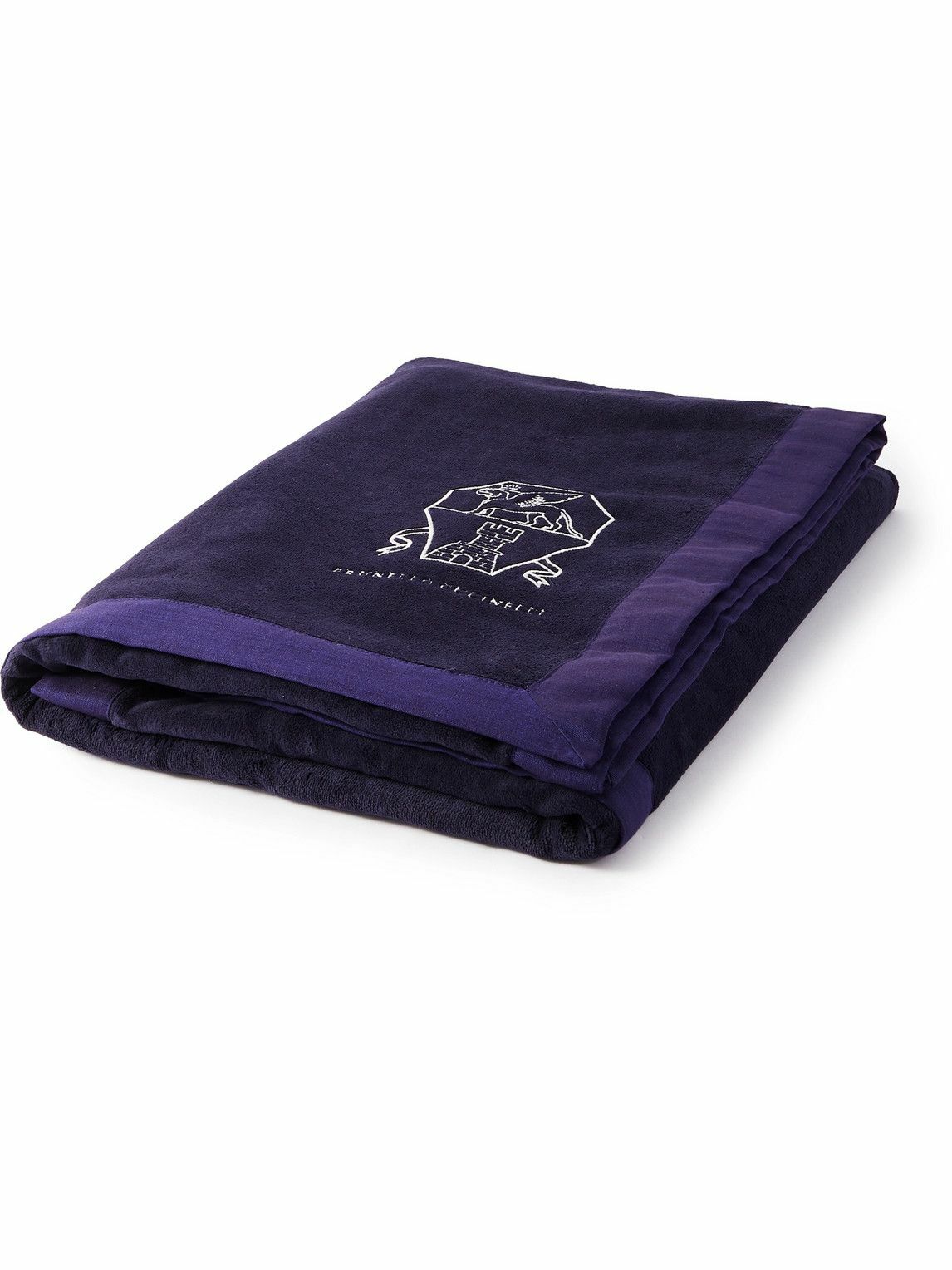 Brunello Cucinelli - Logo-Embroidered Cotton-Terry Beach Towel Brunello ...