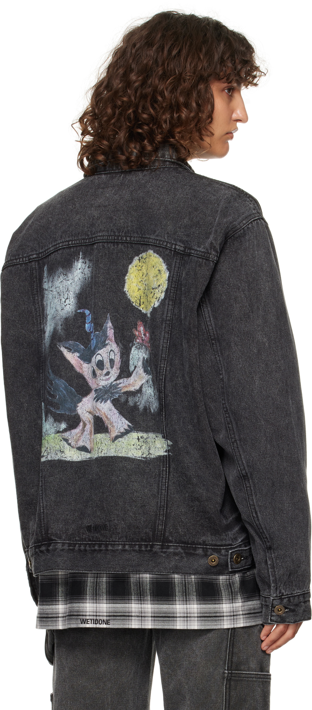 We11done Black Monster Pony Denim Jacket We11done