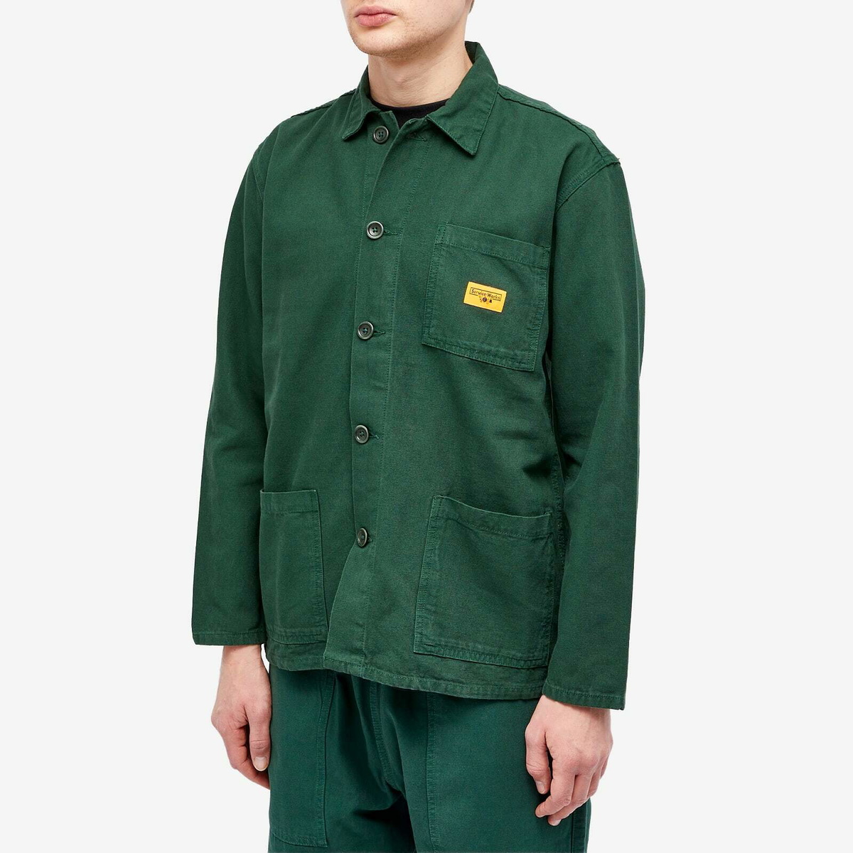Service Works Men's Canvas Coverall Jacket in Forest Service Works