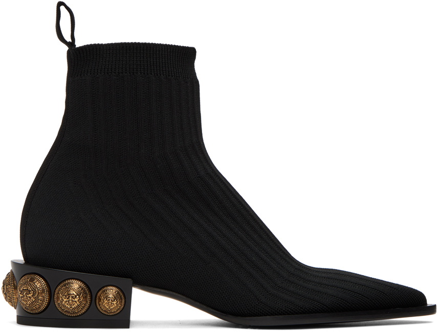 Balmain Black Coin Boots Balmain