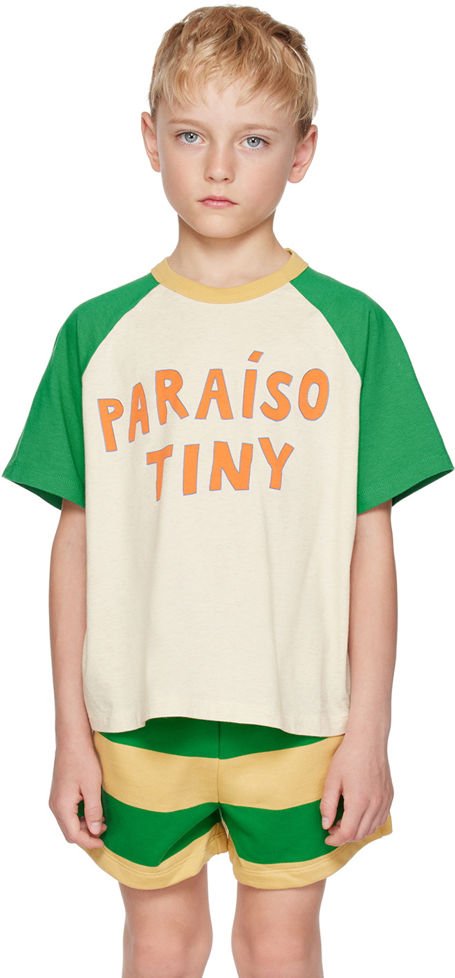 TINYCOTTONS Kids Beige 'Paraiso Tiny' T-Shirt TINYCOTTONS