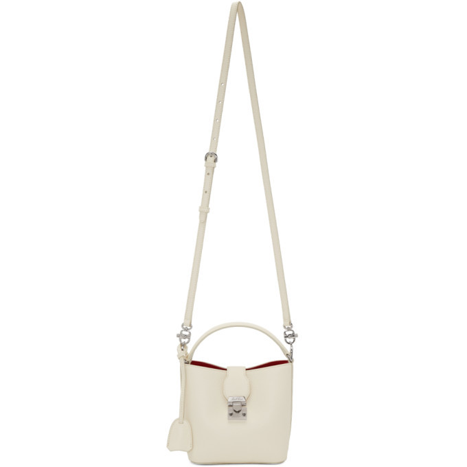 Mark Cross White Mini Murphy Bucket Bag Mark Cross