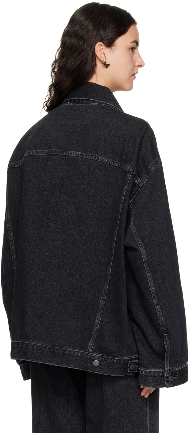 Acne Studios Black Loose-Fit Denim Jacket Acne Studios