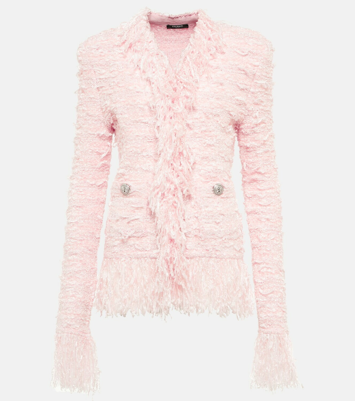 Balmain - Fringed tweed jacket Balmain
