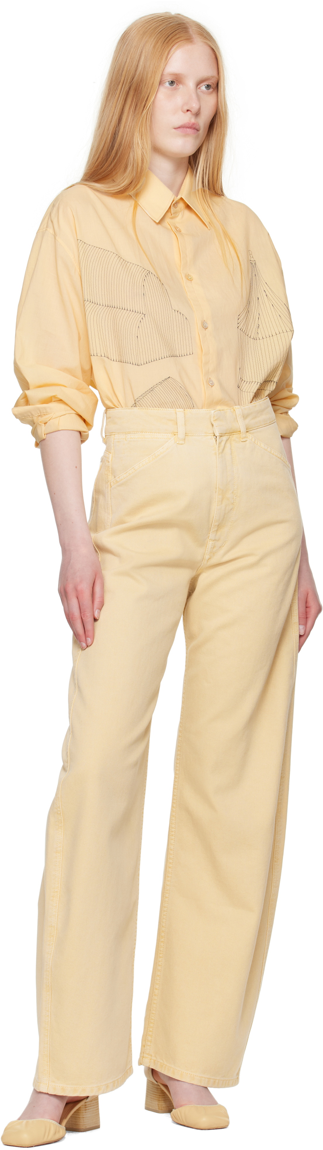 LEMAIRE Yellow Philippe Weisbecker Relaxed Shirt Lemaire
