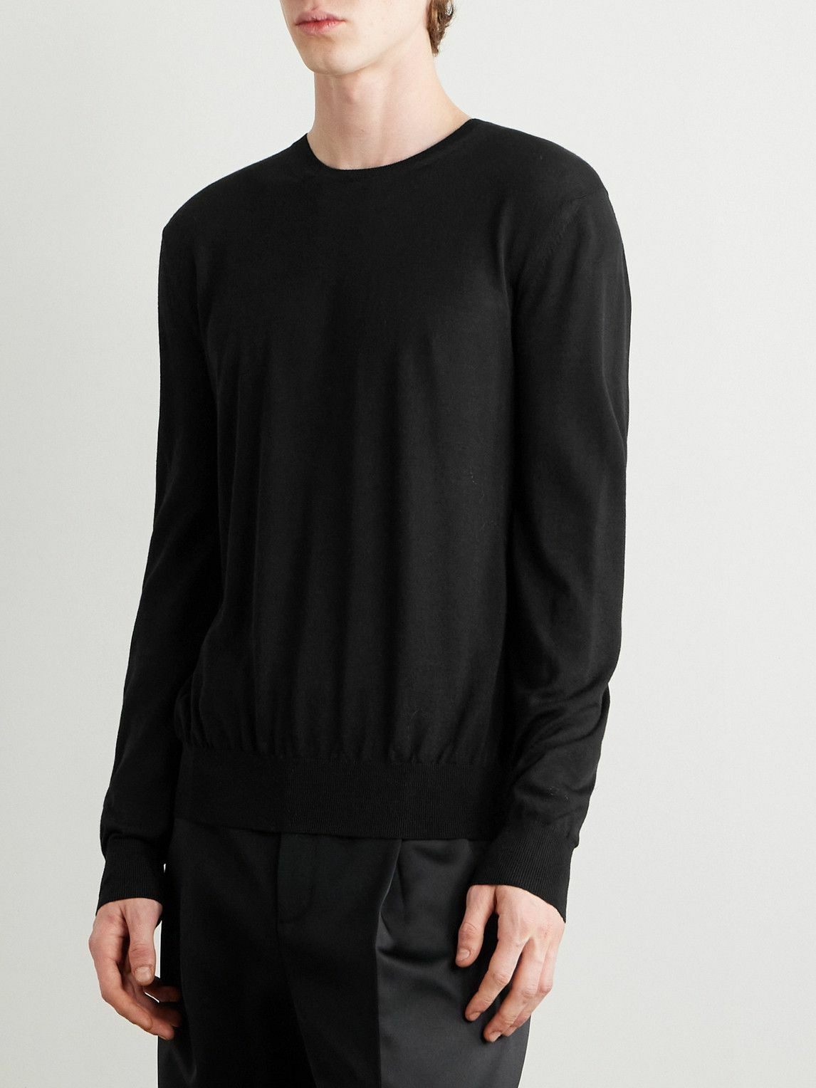 SAINT LAURENT - Wool Sweater - Black Saint Laurent