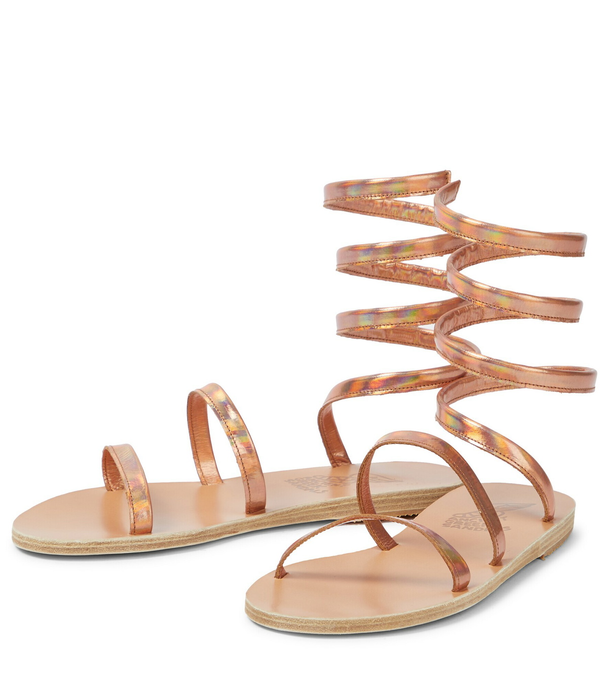 Ancient Greek Sandals - Ofis iridescent leather sandals Ancient Greek ...