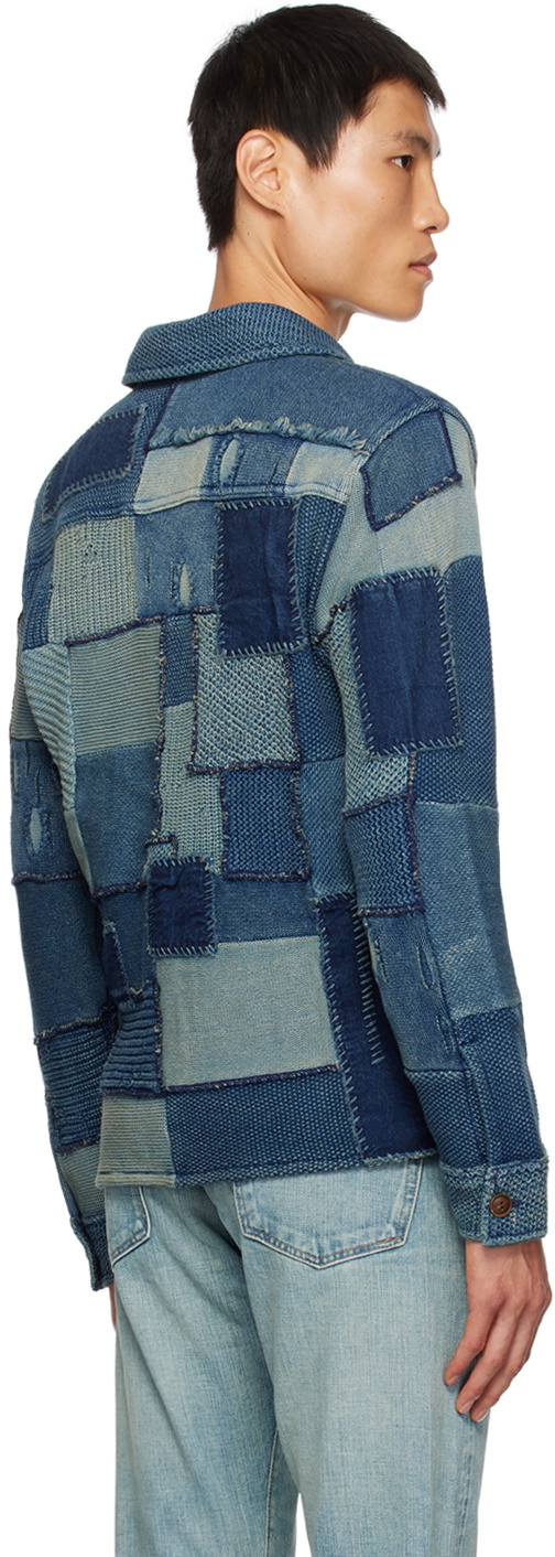 RRL Indigo Patchwork Shirt RRL