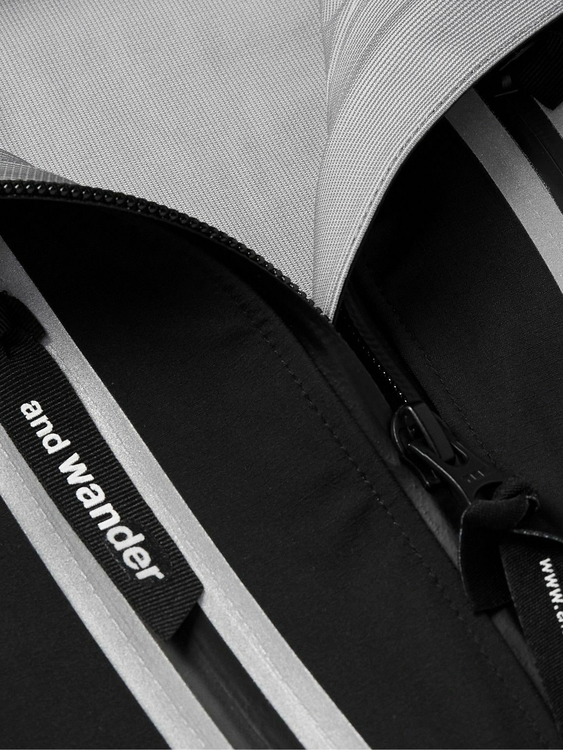 And Wander - Pertex Shield Logo-Print Shell Hooded Jacket - Black and ...