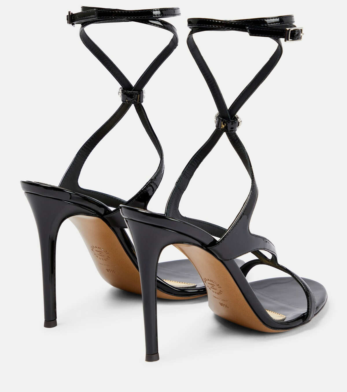 Alexandre Vauthier - Smila patent leather embellished sandals Alexandre ...