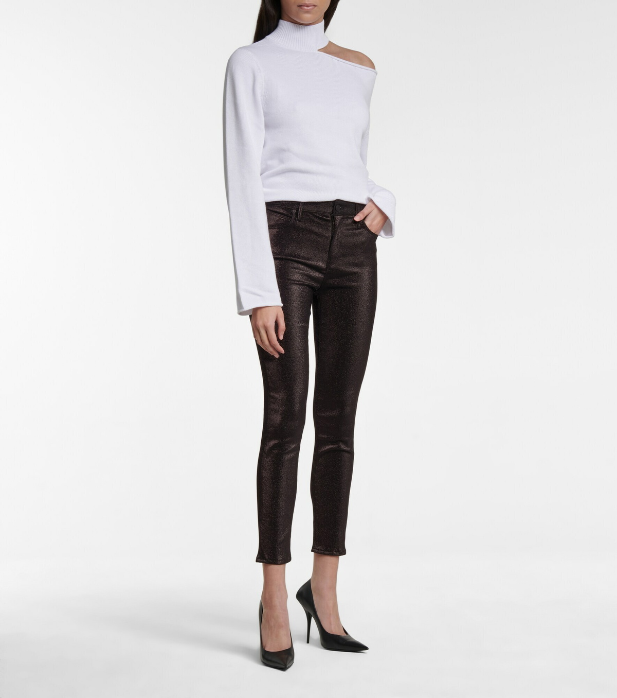 Rta - Madrid metallic mid-rise skinny jeans RtA
