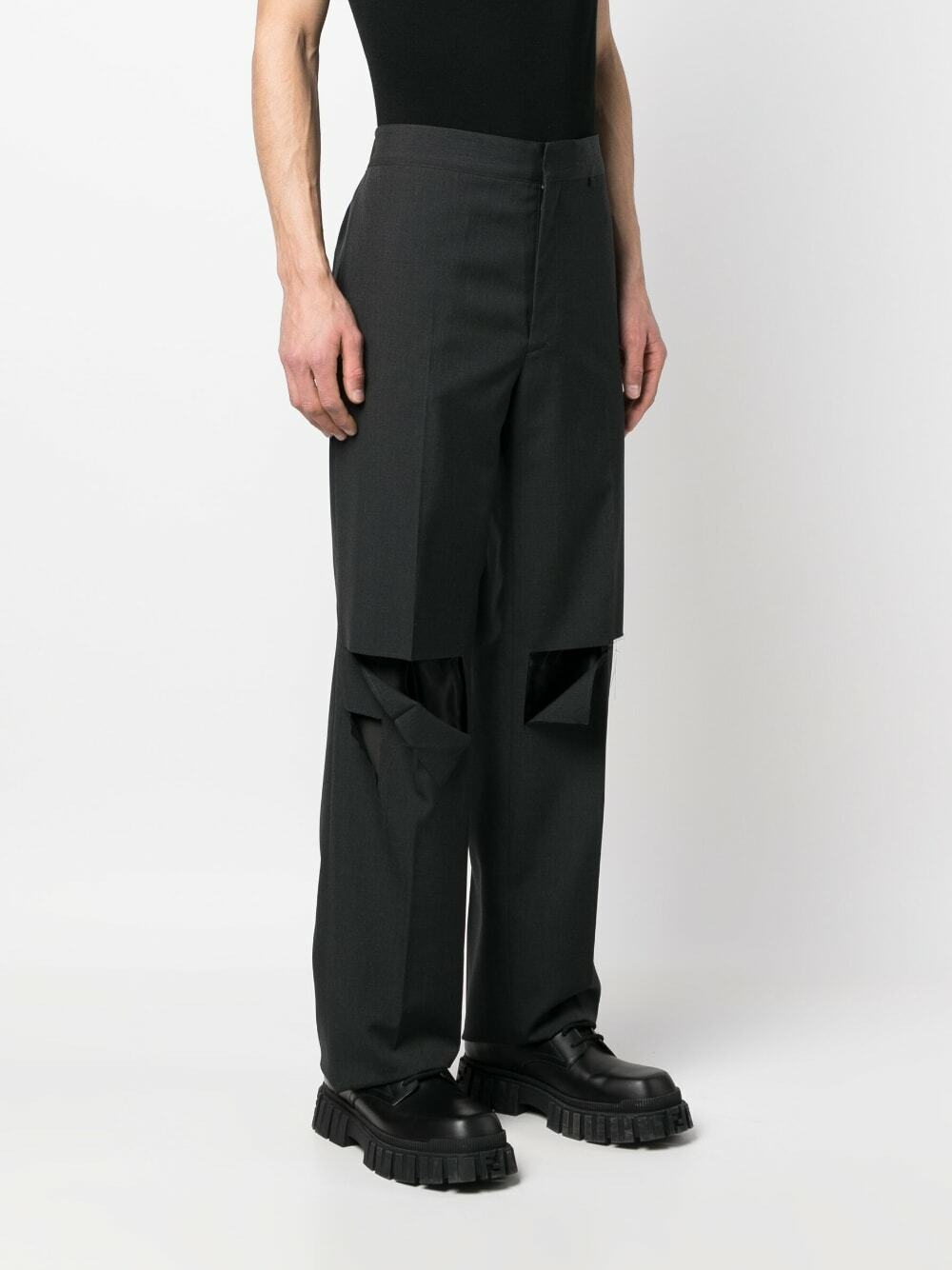 GIVENCHY - Ripped Wool Trousers Givenchy