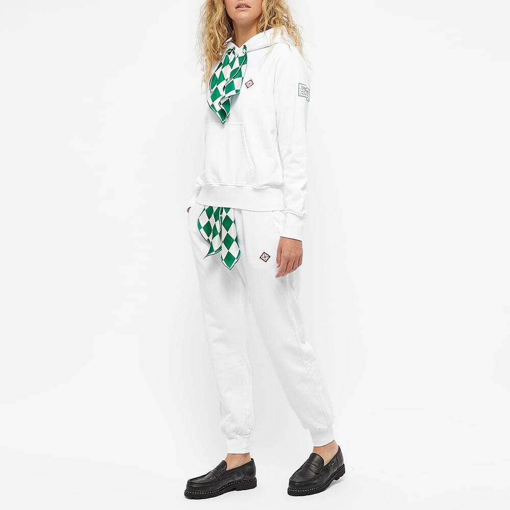 Casablanca Women's Scarf Sweat Pant in Bright White Casablanca