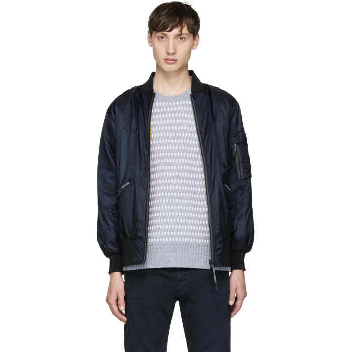 Diesel Reversible Navy X Collection Delta Bomber Jacket Diesel