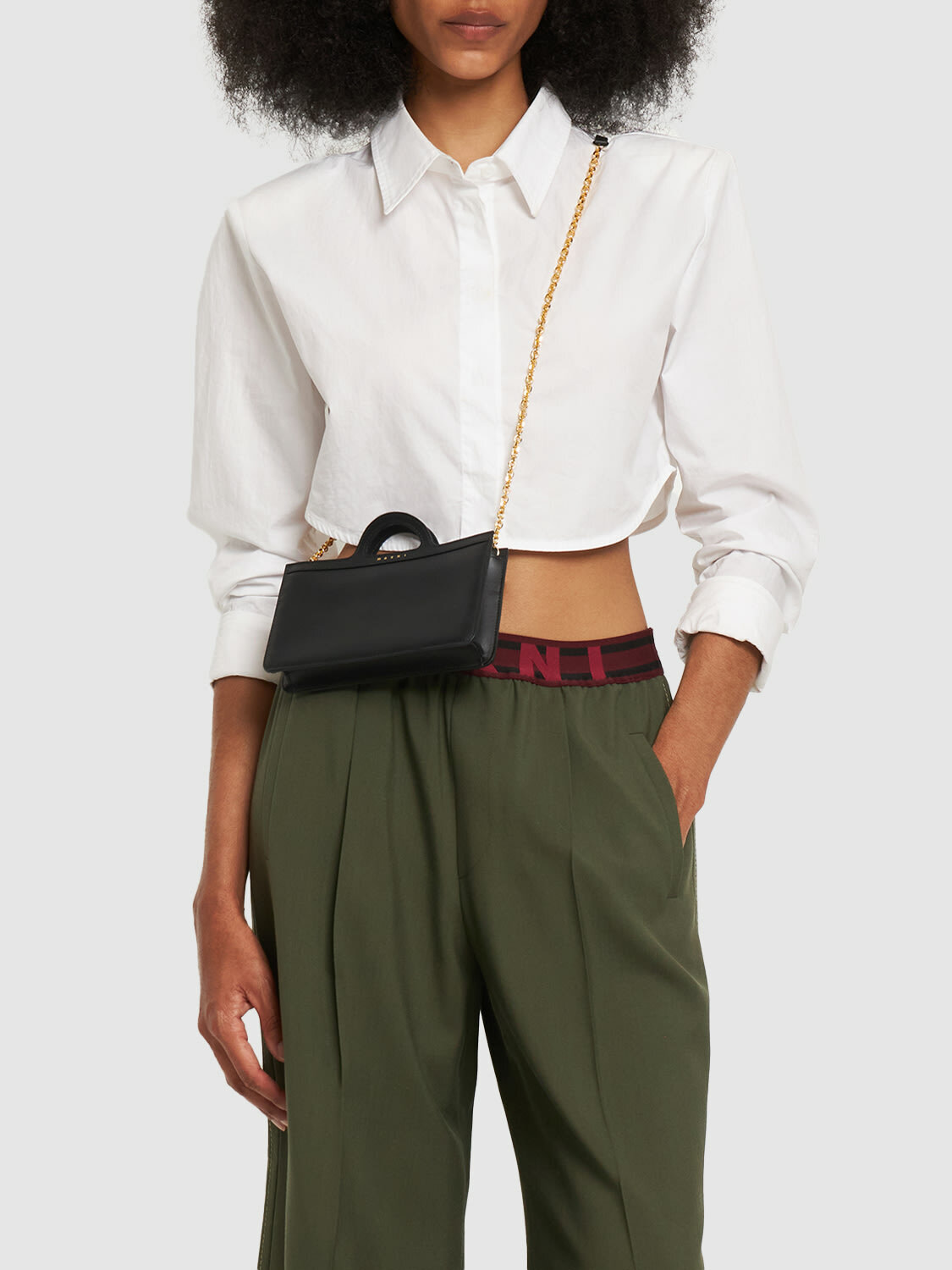 MARNI - Long Leather Chain Wallet Marni