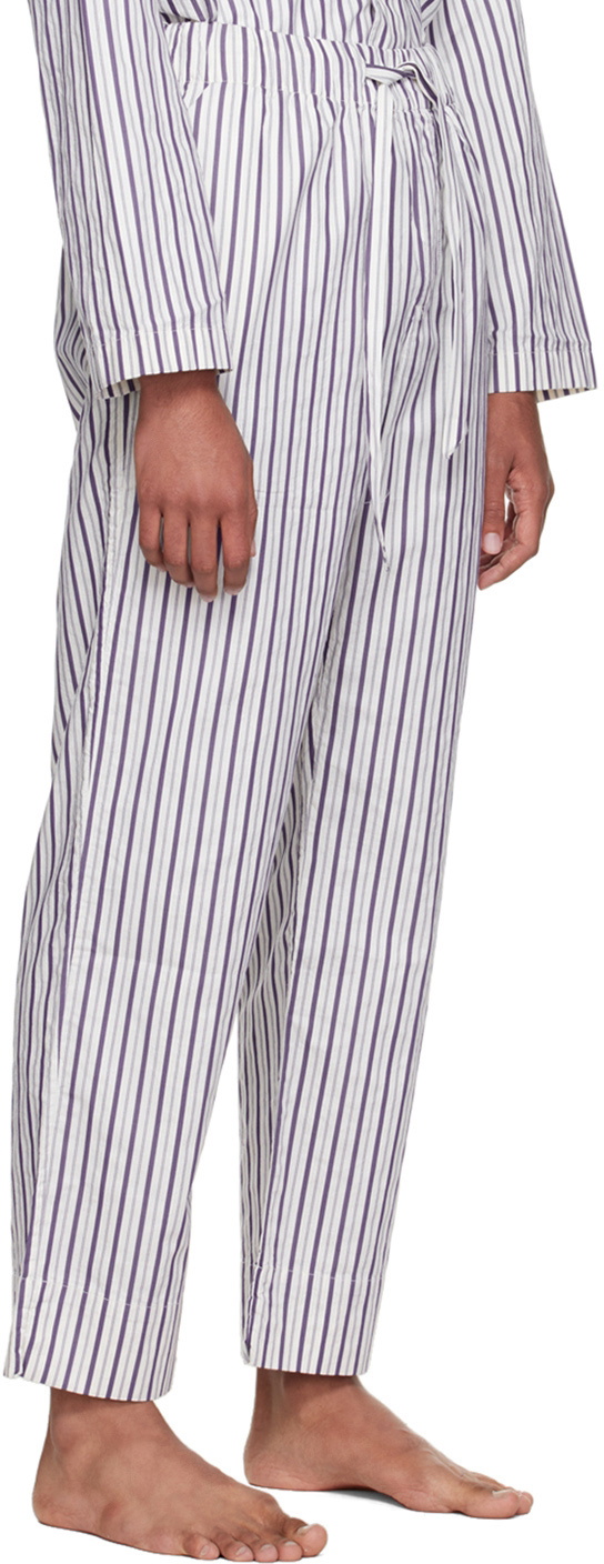 Tekla Purple Stripe Pyjama Pants Tekla Fabrics