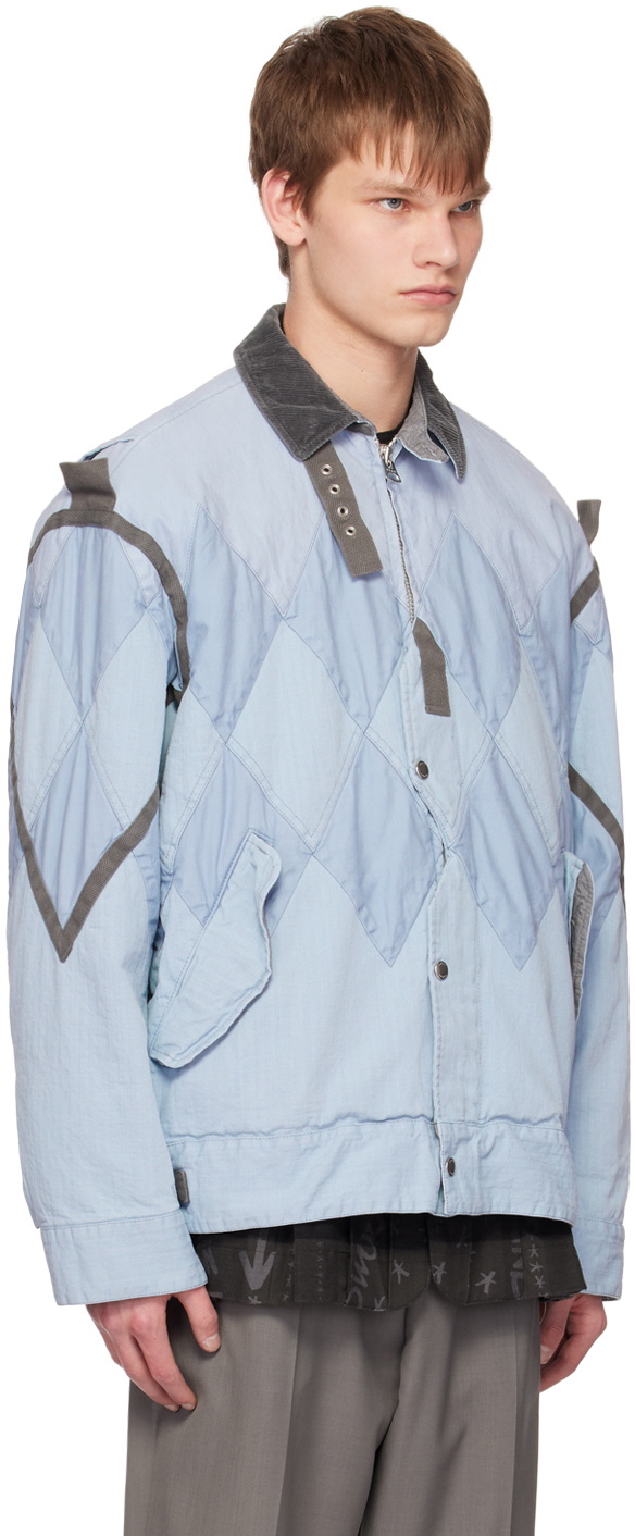 sacai Blue Quilted Jacket Sacai