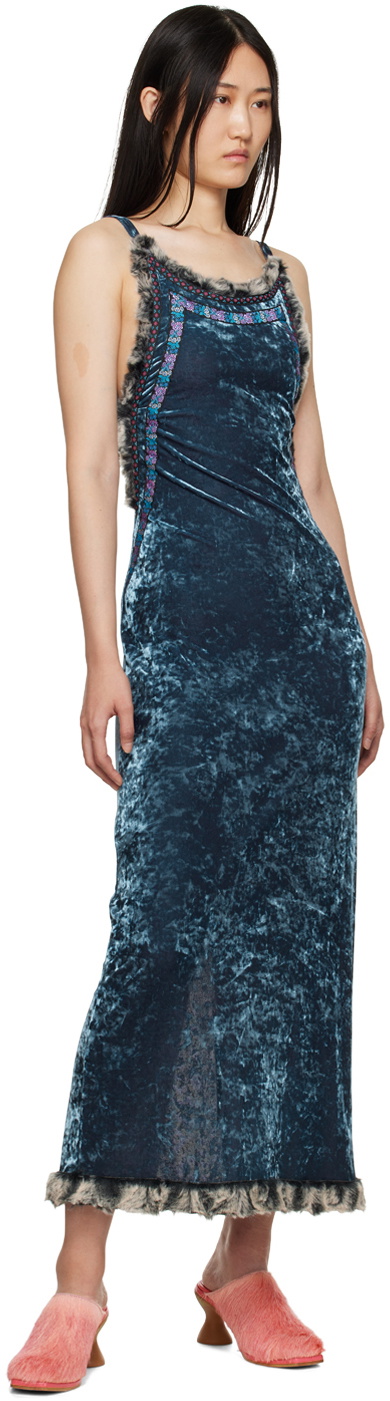 Anna Sui Blue Princess Amber Midi Dress Anna Sui