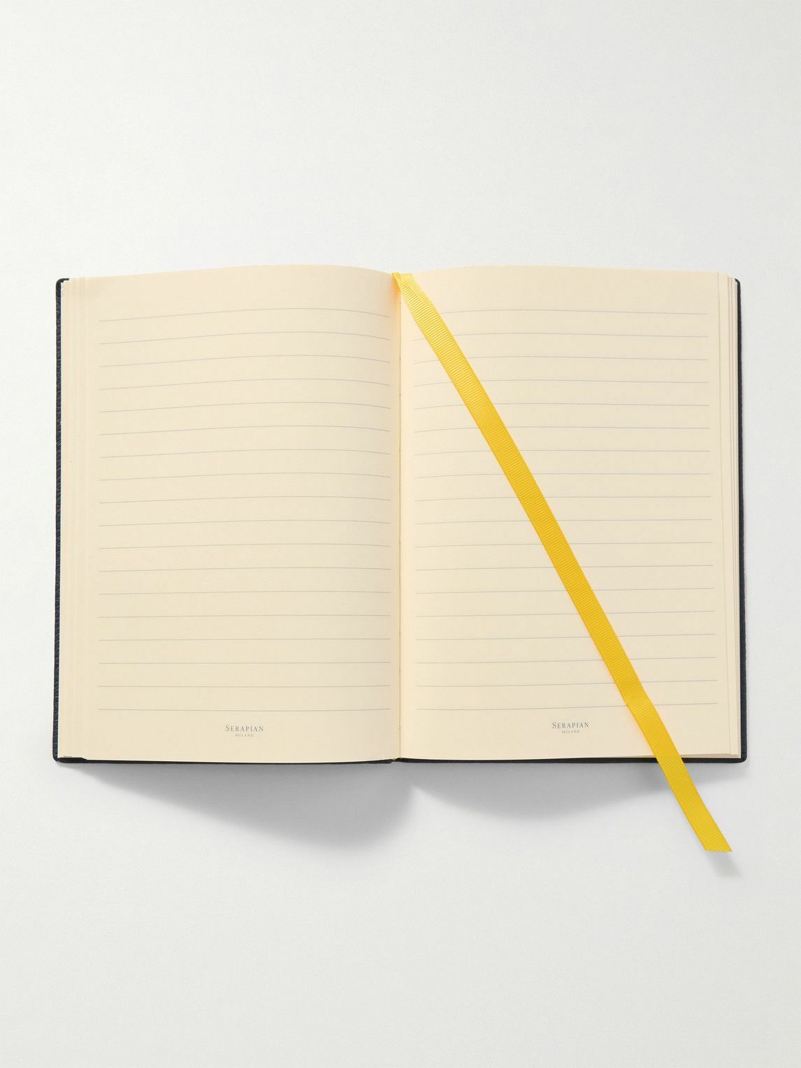 Serapian - Medium Logo-Print Full-Grain Leather Notebook Serapian