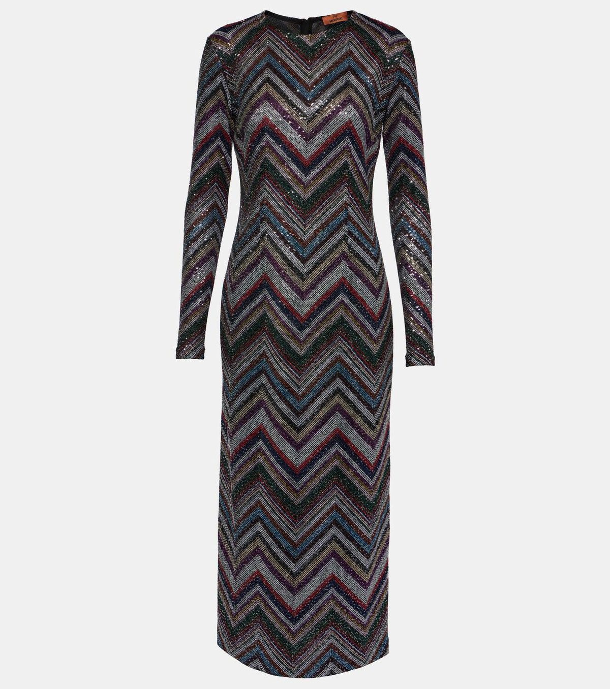Missoni Zig Zag sequined midi dress Missoni